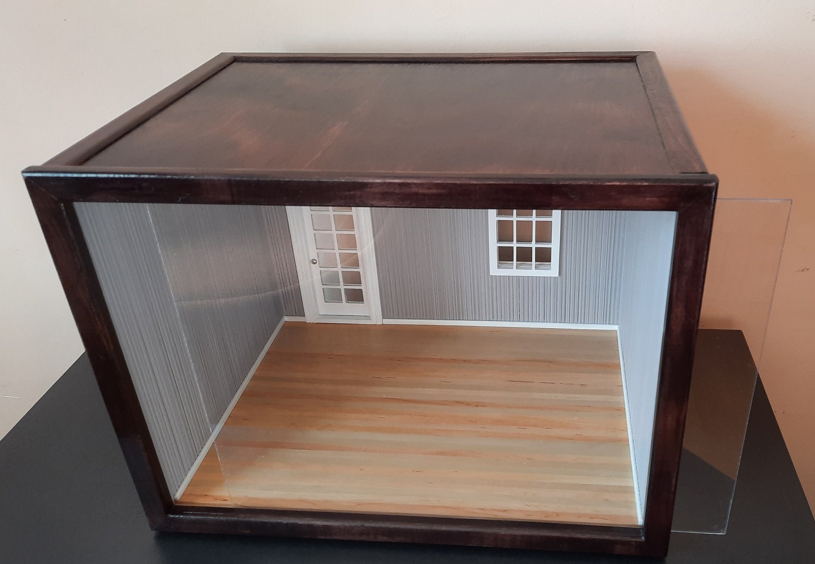 Roombox Room Box Empty Dollhouse Roomboxes Scale 1 12 Etsy