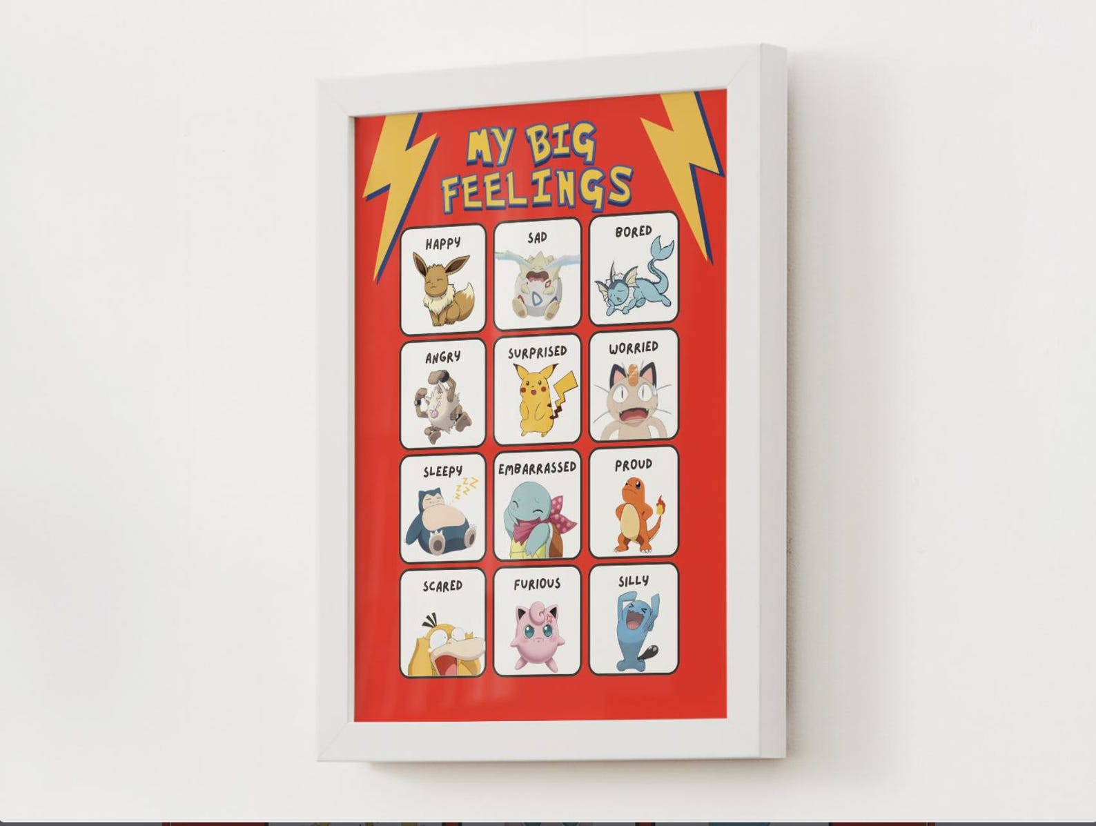 Pokémon Feelings and Emotions, Self-regulation Chart for Kids! (digital ...