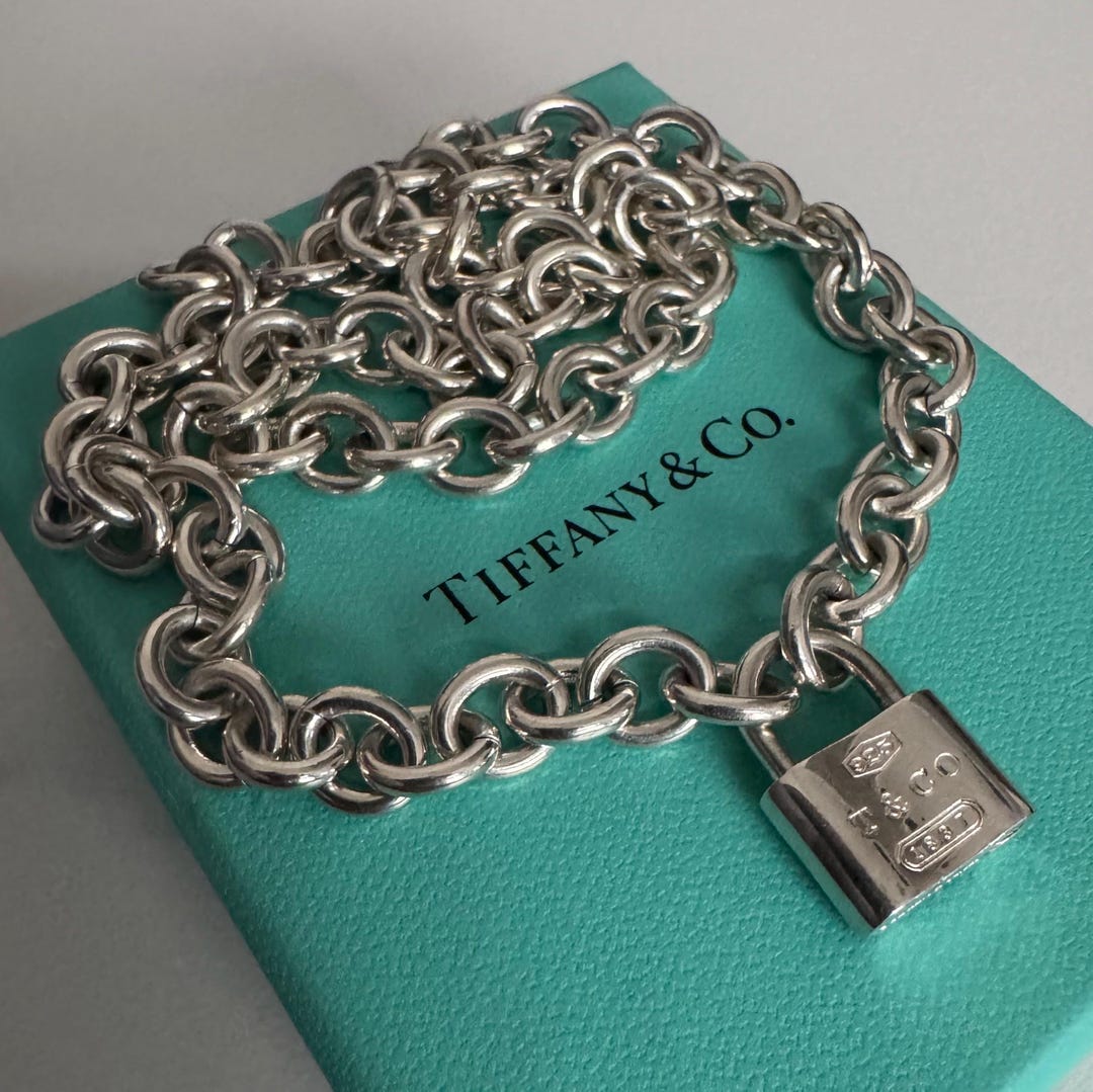 Tiffany & Co 1837 Sterling Silver Padlock Lock Necklace - Etsy