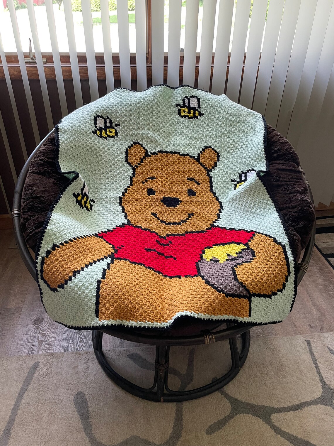 Winnie the Pooh C2C Large - Etsy