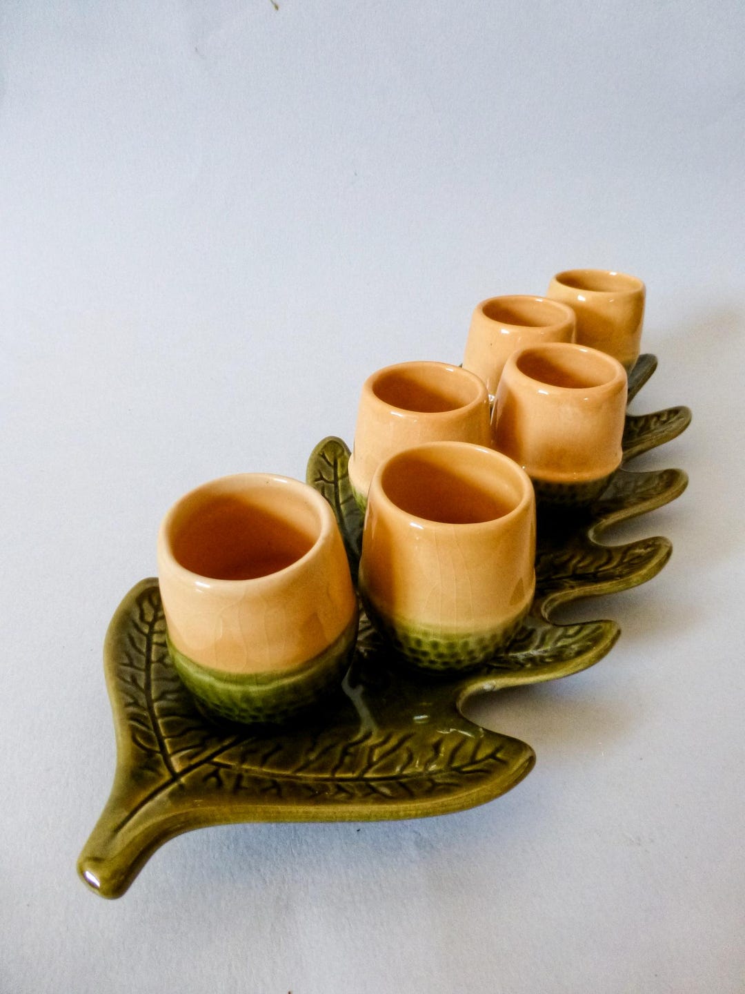 Vintage Barware,hungarian Ceramic Palinka Shot Set of Cups With Tray ...