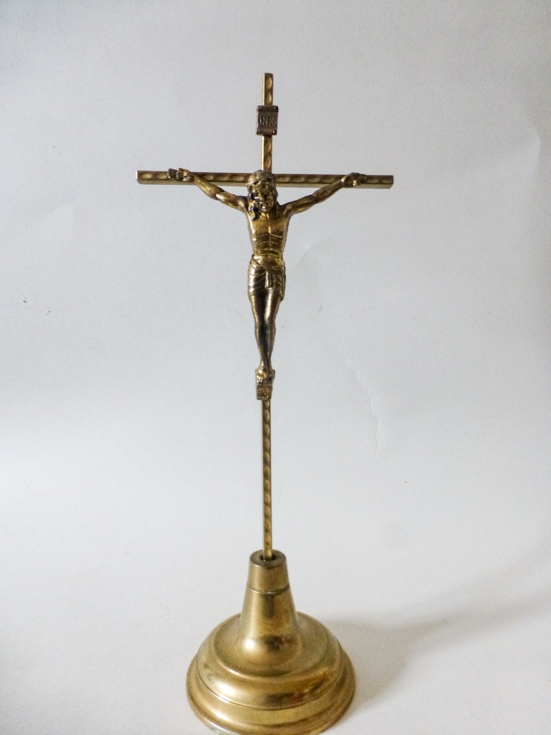 Vintage Copper,crucifix,altar Cross,standing Cross FREE SHIPPING ...