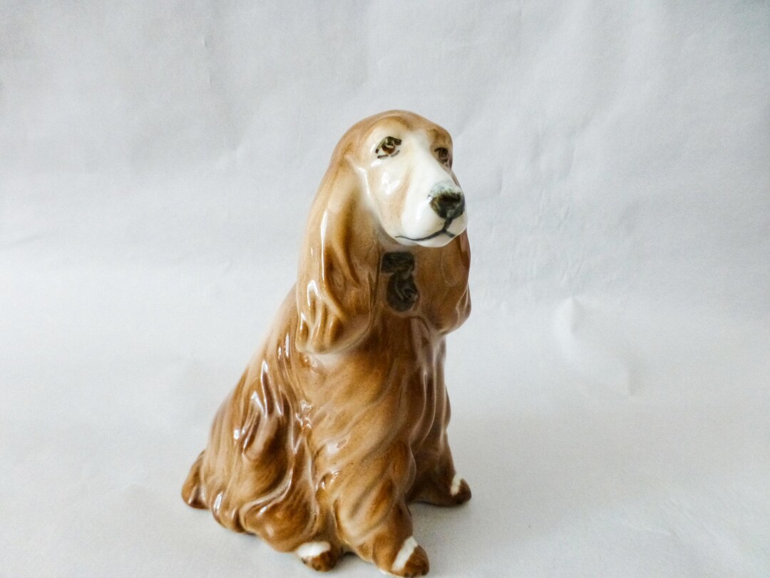 Spaniel Dog,vintage Hungarian Zsolnay Porcelain Dog,puppy,hand Painted ...