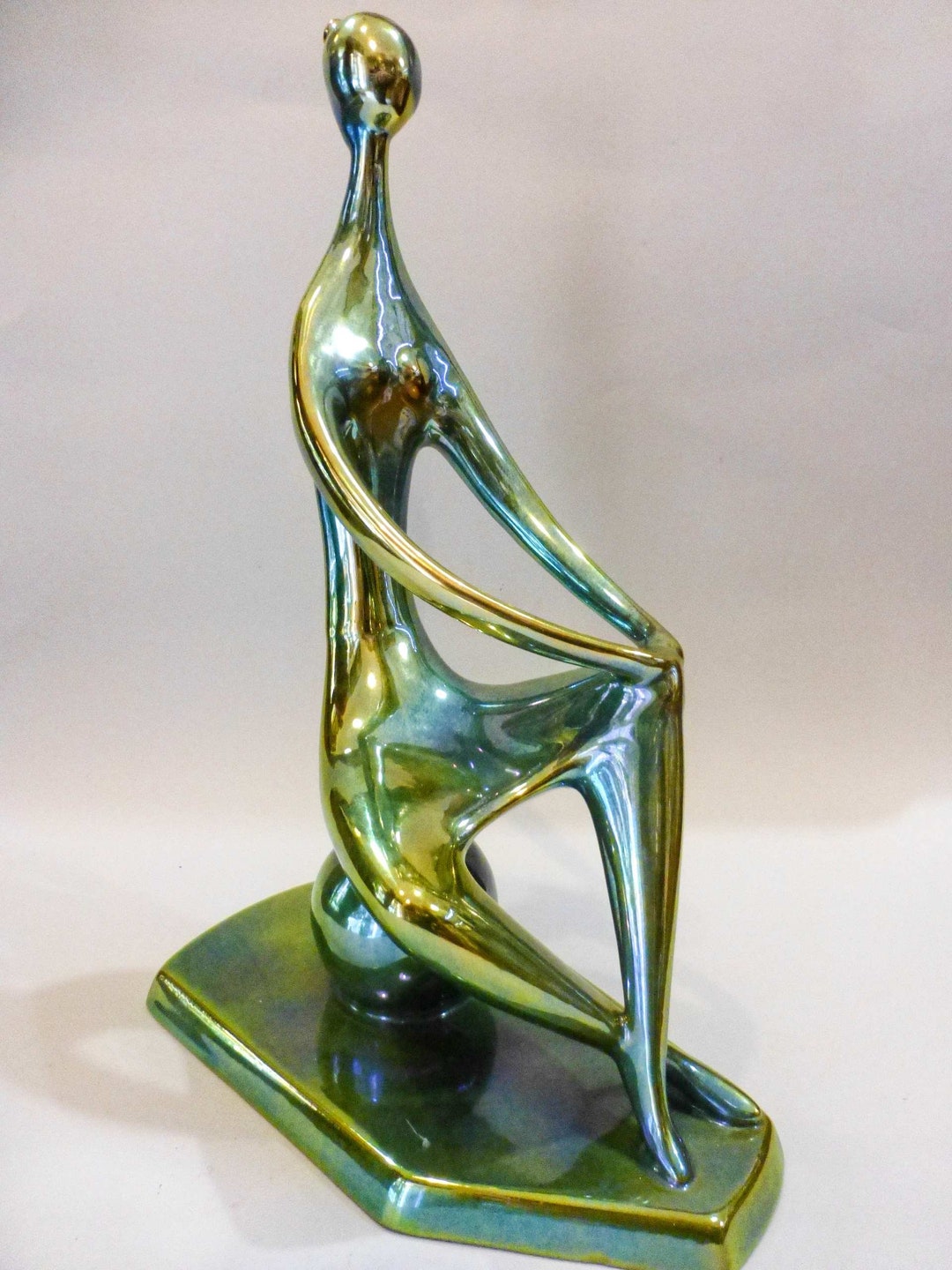 Unique Art Deco Statue of Janos Torok,zsolnay Eosin Art Porcelain ...