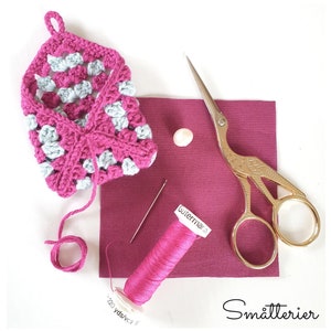 PATTERN: Granny Square Pocket. Crochet, Krose, Hekle, Virka, Haken ...
