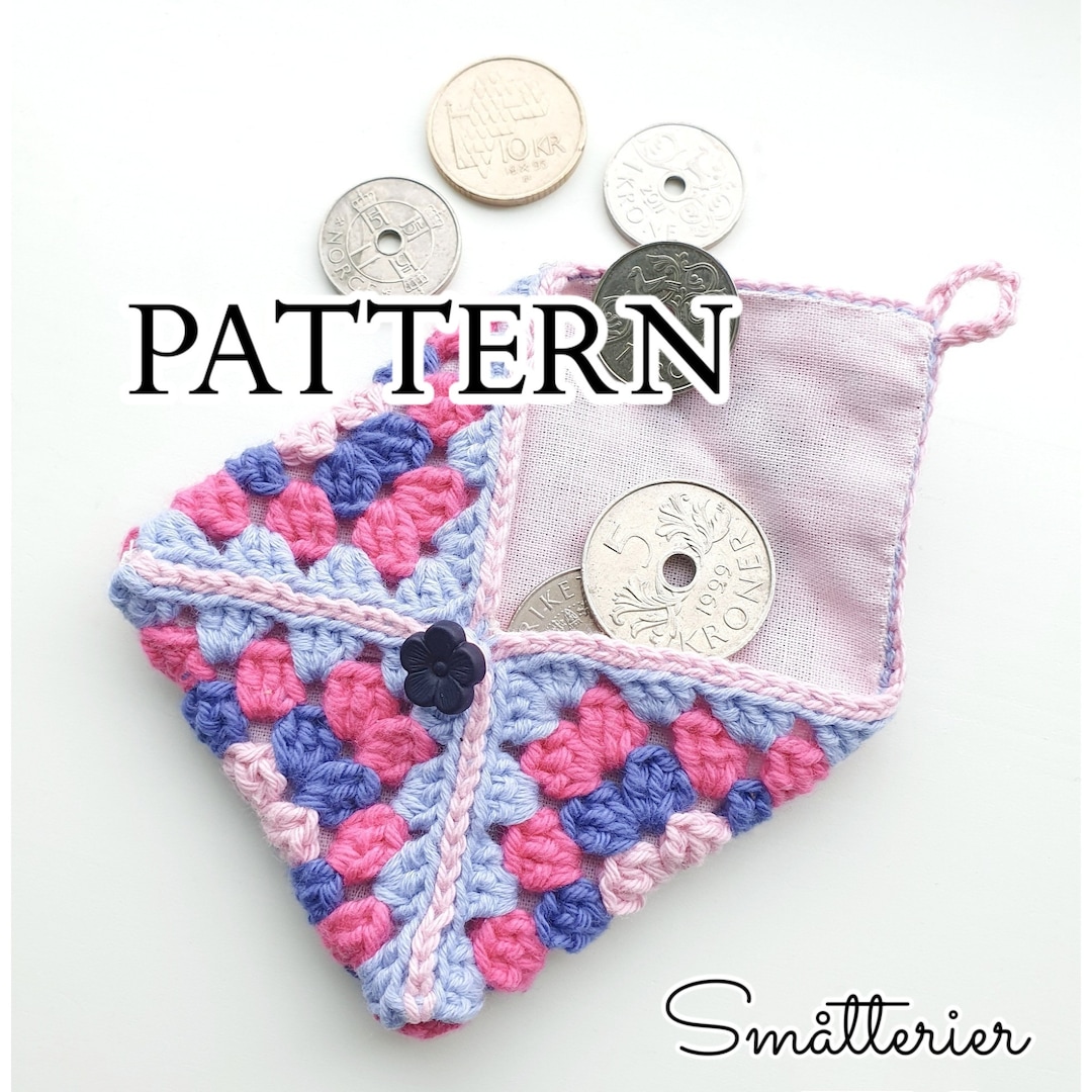 PATTERN: Granny Square Pocket. Crochet, Krose, Hekle, Virka, Haken ...