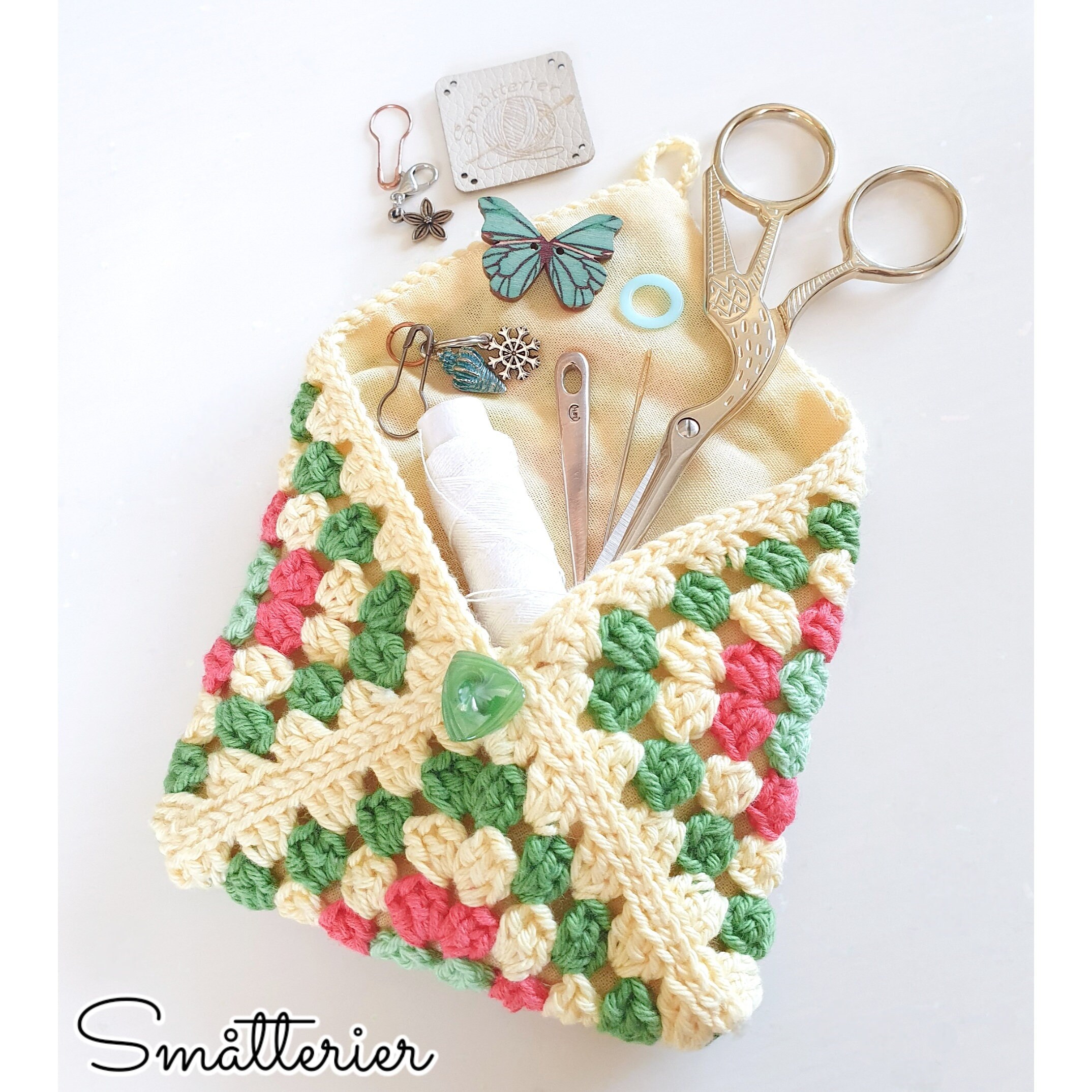 PATTERN: Granny Square Pocket. Crochet, Krose, Hekle, Virka, Haken ...