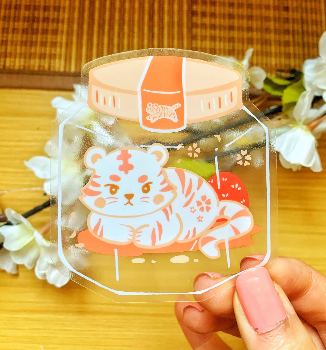 Sakura Tiger Balm Clear Sticker/ Decal - Etsy