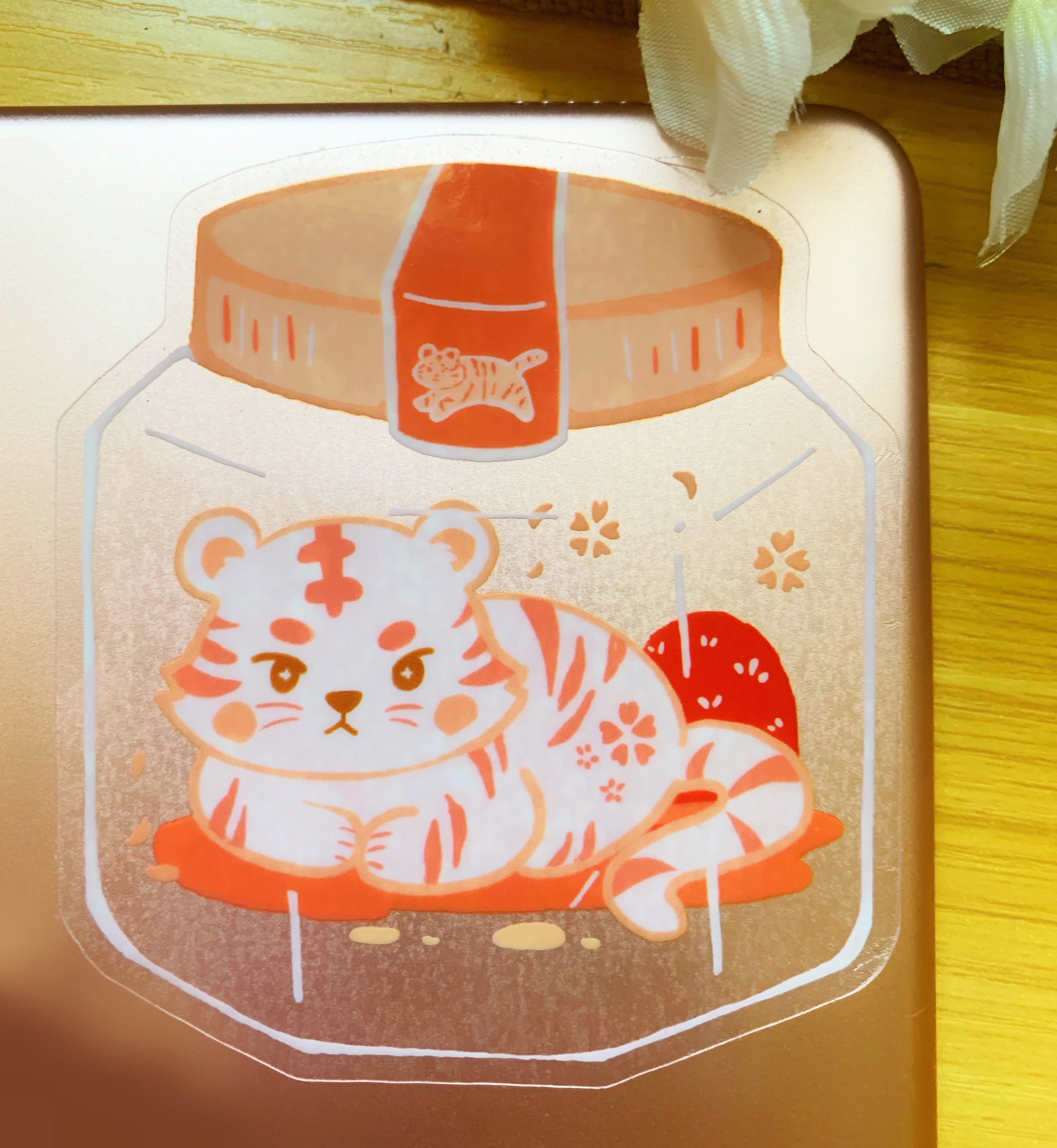 Sakura Tiger Balm Clear Sticker/ Decal - Etsy