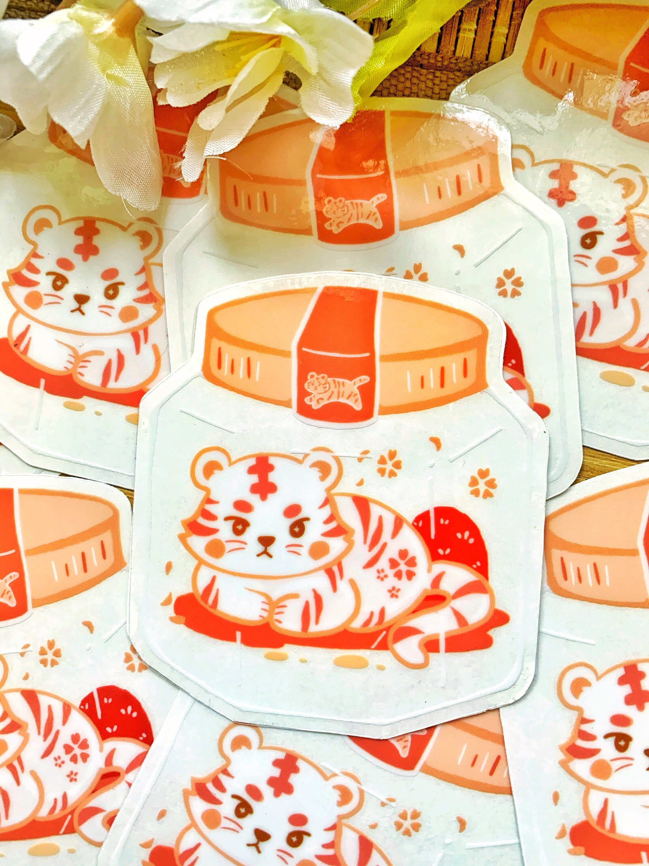 Sakura Tiger Balm Clear Sticker/ Decal - Etsy