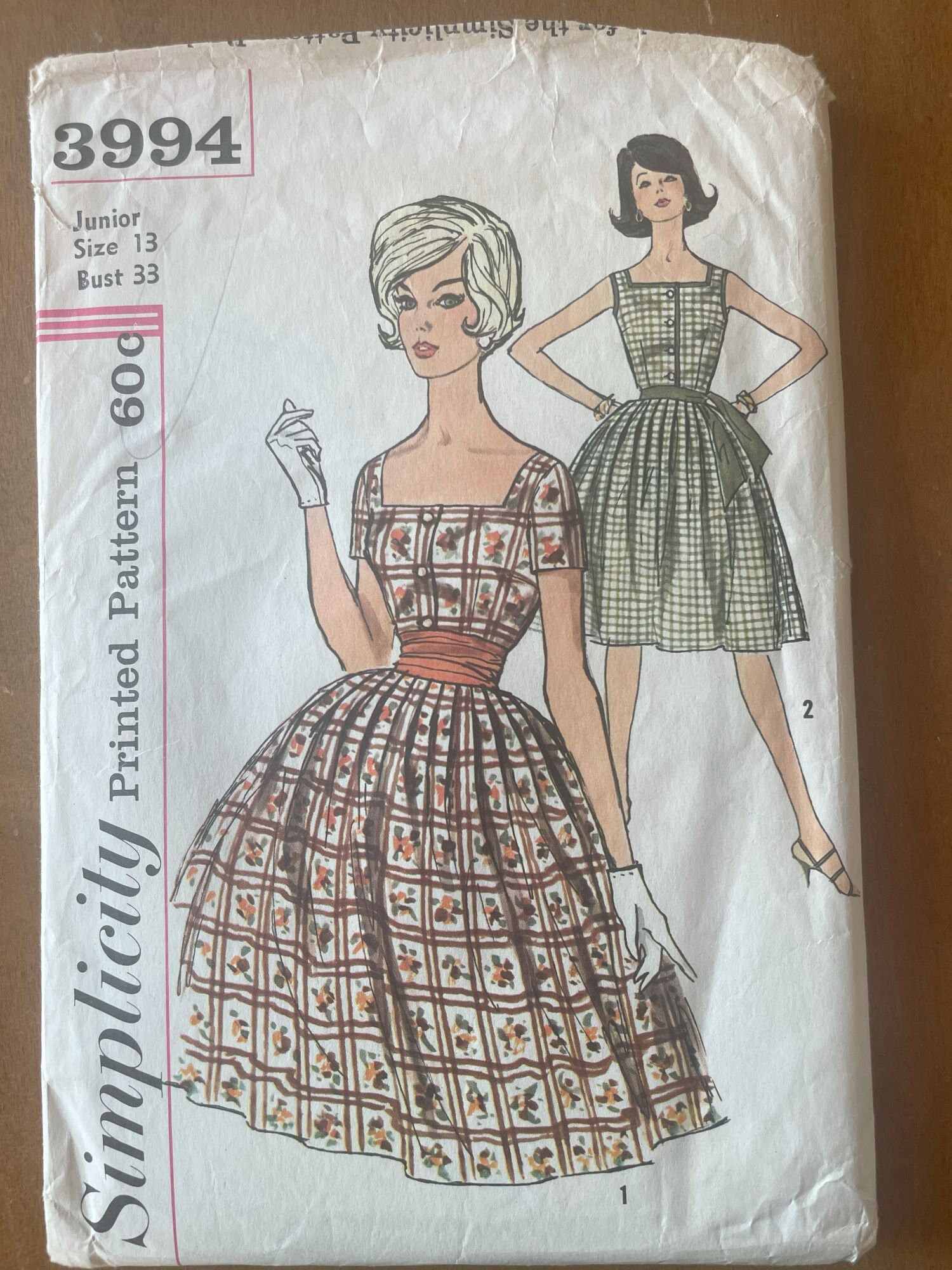 Four 1950's Vintage Dress Patterns - Etsy