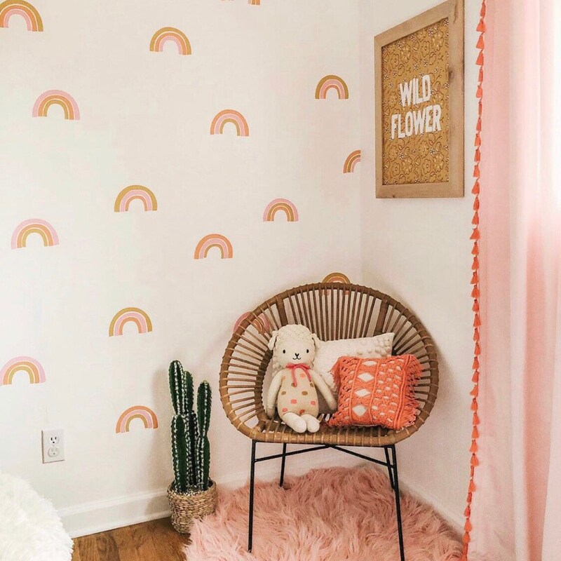 Boho Rainbow Wall Decal - Etsy