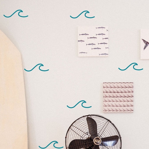 Wave Wall Decal Wave Wall Stickers Beach Theme Decals - Etsy