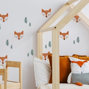 FOXY Lady Wall Decals // Woodland Inspired Wall Decal Set / Fox Wall ...