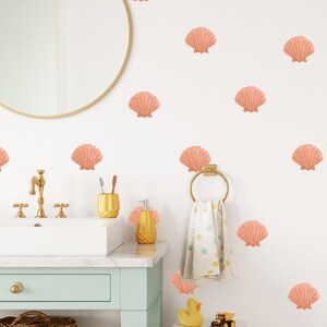 Seashell Wall Decals // Ocean Theme Wall Decor - Etsy