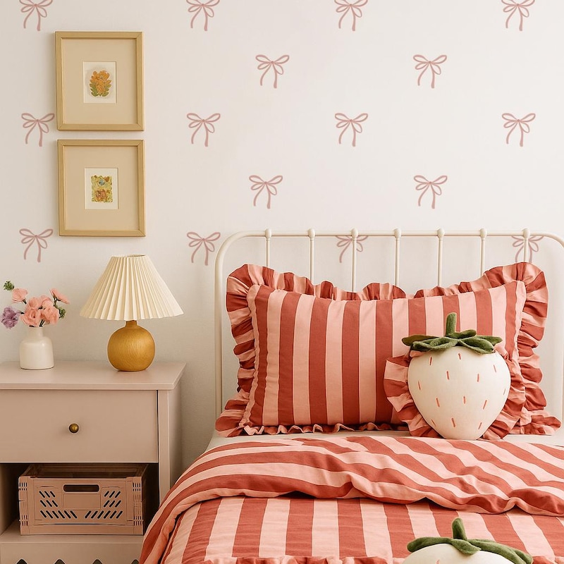 Pink Bow Wall Decal - Etsy