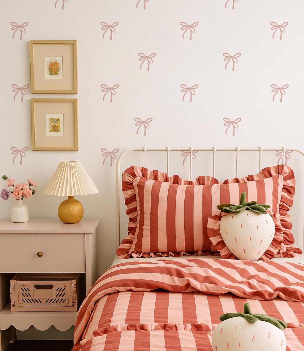 Bow Wall Decals // Bow Wall Decor / Peel & Stick Decals / Boho Girl's ...