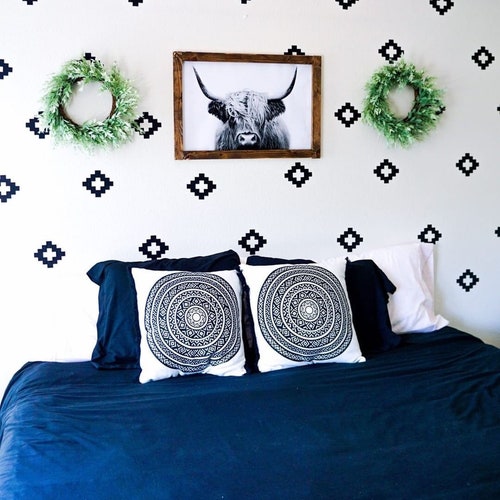 Aztec Diamond Shape Wall Decal Set // Southwest Inspired Decor - Etsy