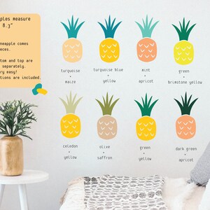 Pineapple Wall Decals // Pineapple Stickers / Tropical Decor / Beach ...