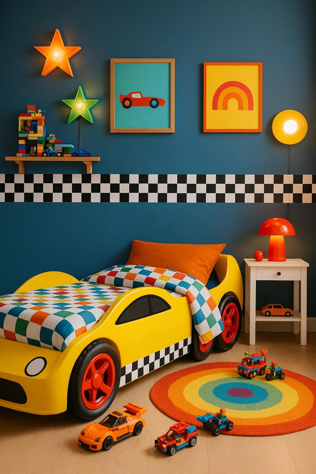 Racing Checker Wall Border | Peel and Stick Race Car Border | 5" X 49 ...