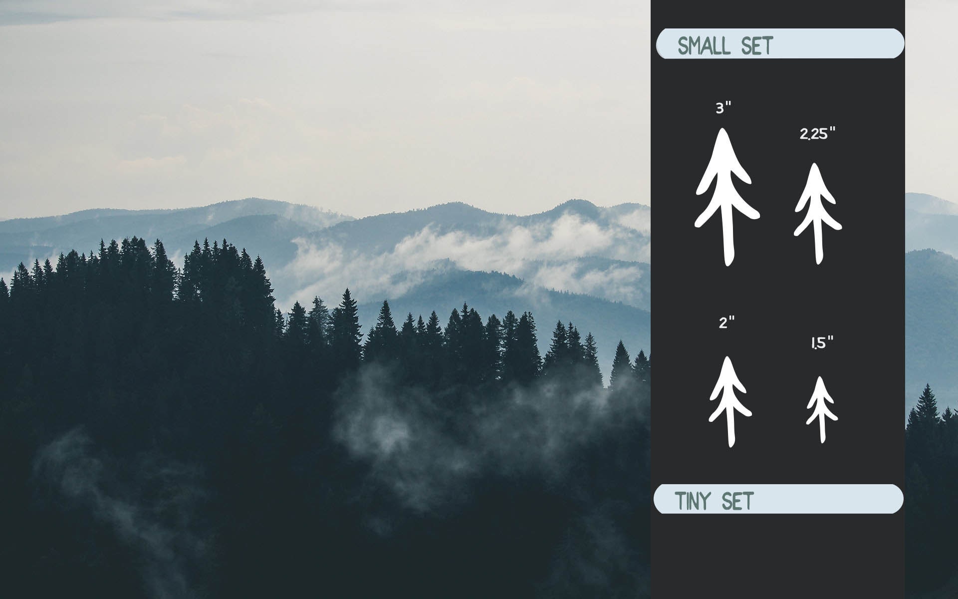 All the Small Trees // Tree Wall Decal / Forest Nursery Decor | Etsy