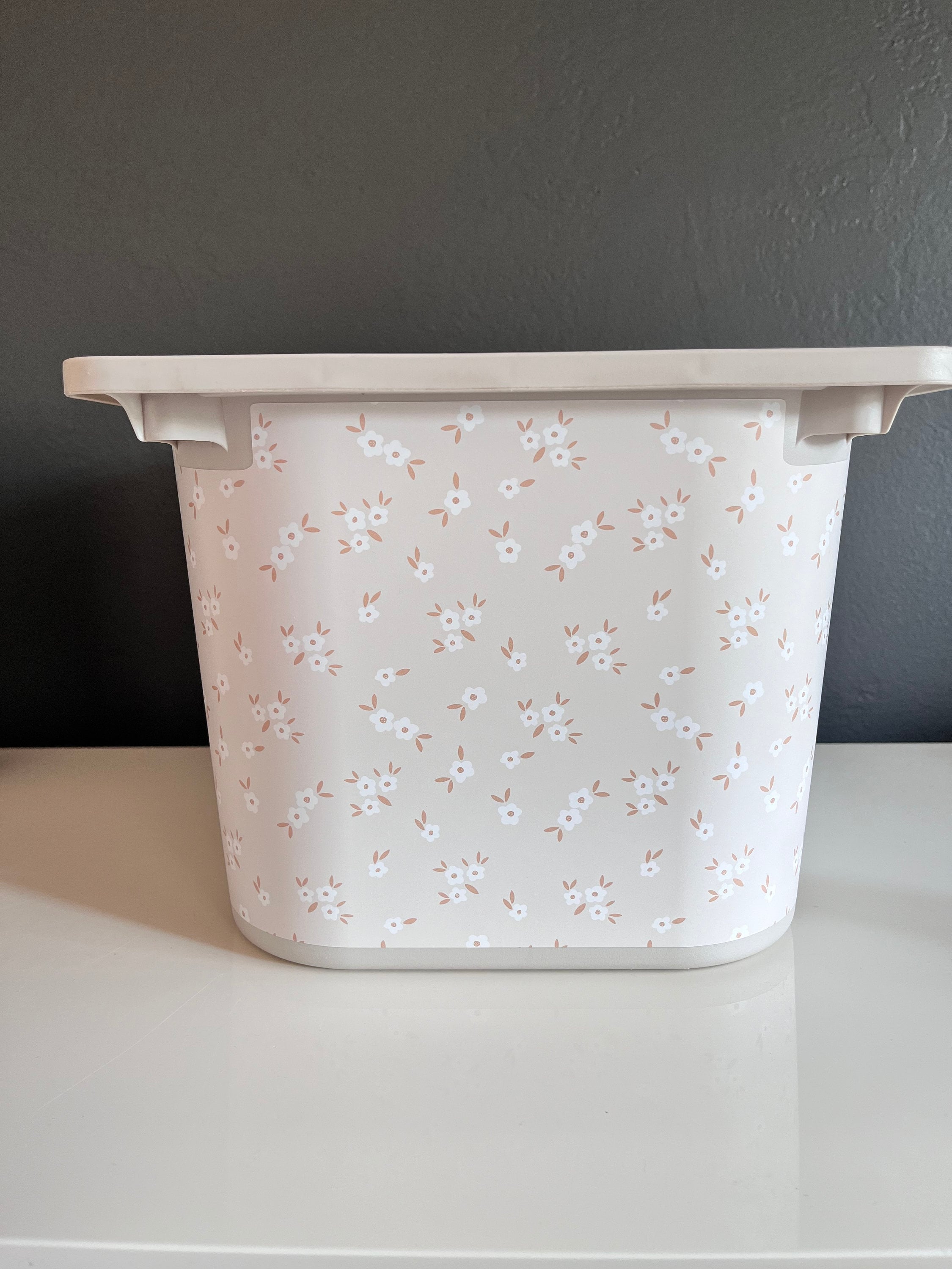 Hallie Floral Storage Bin Sticker // IKEA Trofast Wrap / IKEA Storage ...