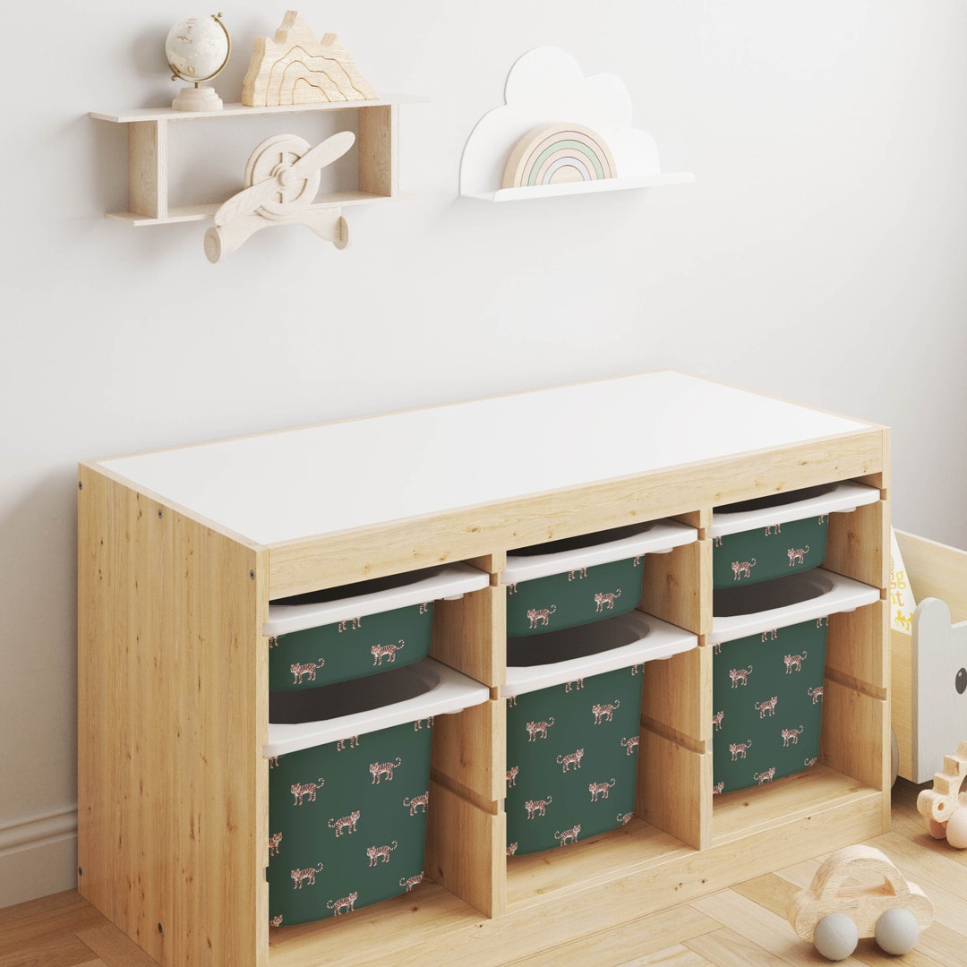 Akeno Bin Sticker // Jungle Tiger Boys Room Decor / IKEA Trofast Wrap ...