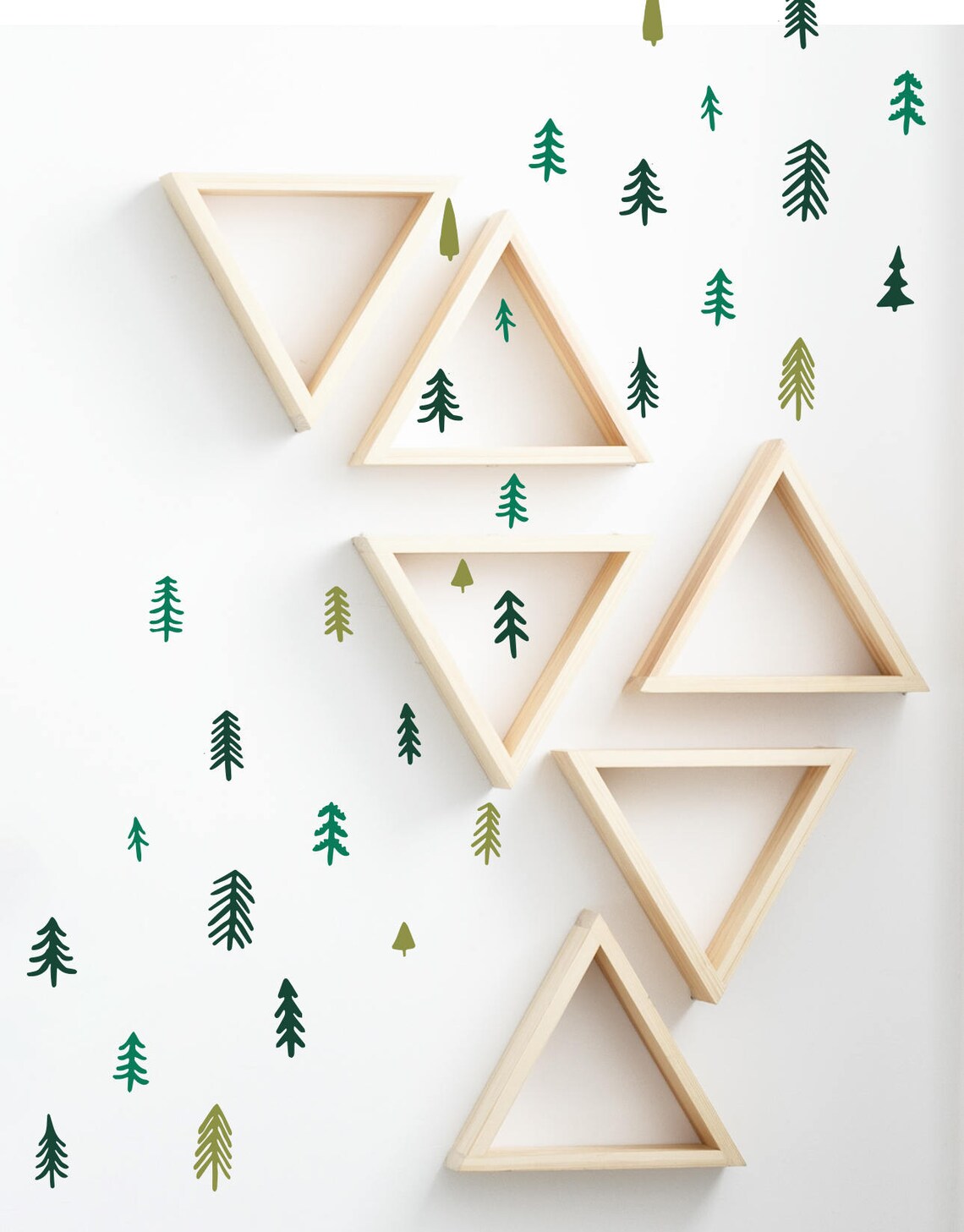 Assorted Pine Tree Wall Decal Set - Etsy
