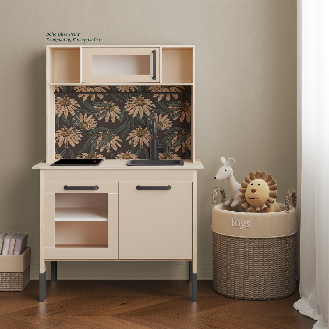 IKEA DUKTIG Play Kitchen in Boho Bliss// Play Kitchen Decal Set / IKEA ...