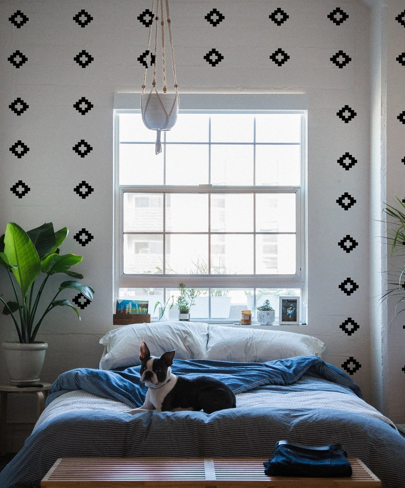 Aztec Diamond Shape Wall Decal Set // Southwest Inspired Decor - Etsy