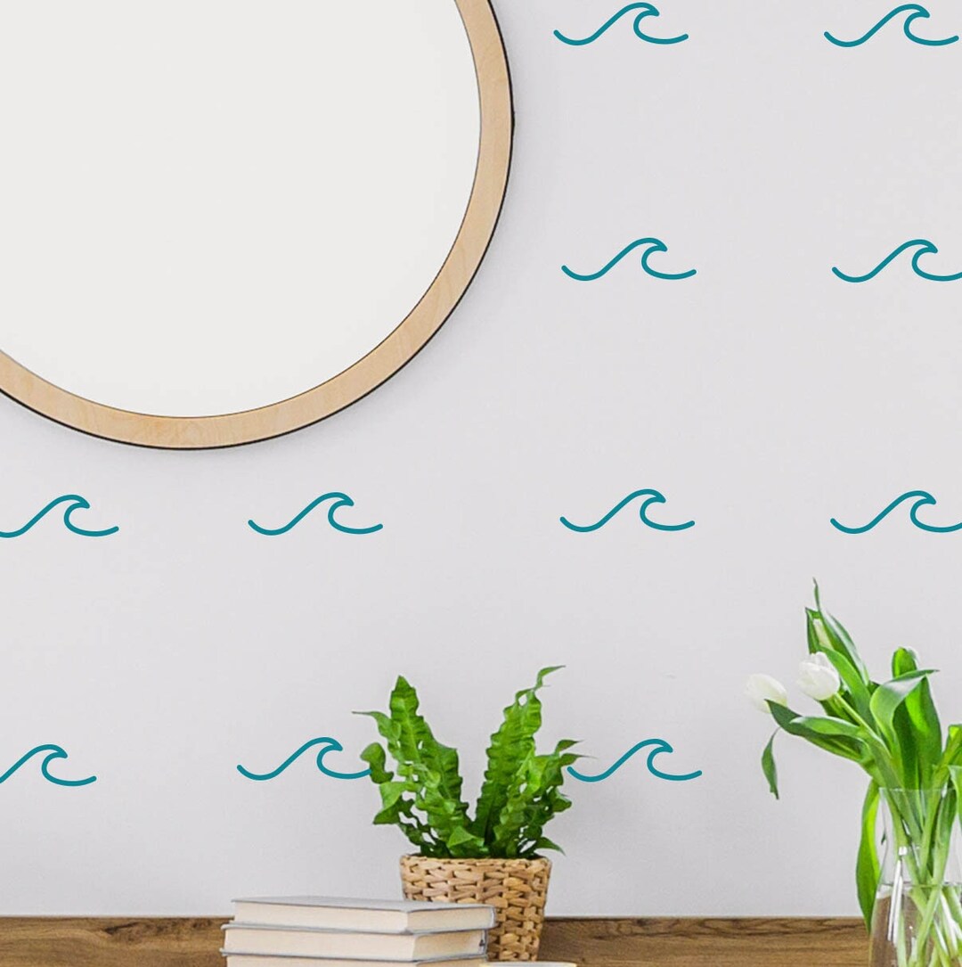 Ocean View Wall Decal // Beach Wave Wall Decals / Beach Nursery Decals ...