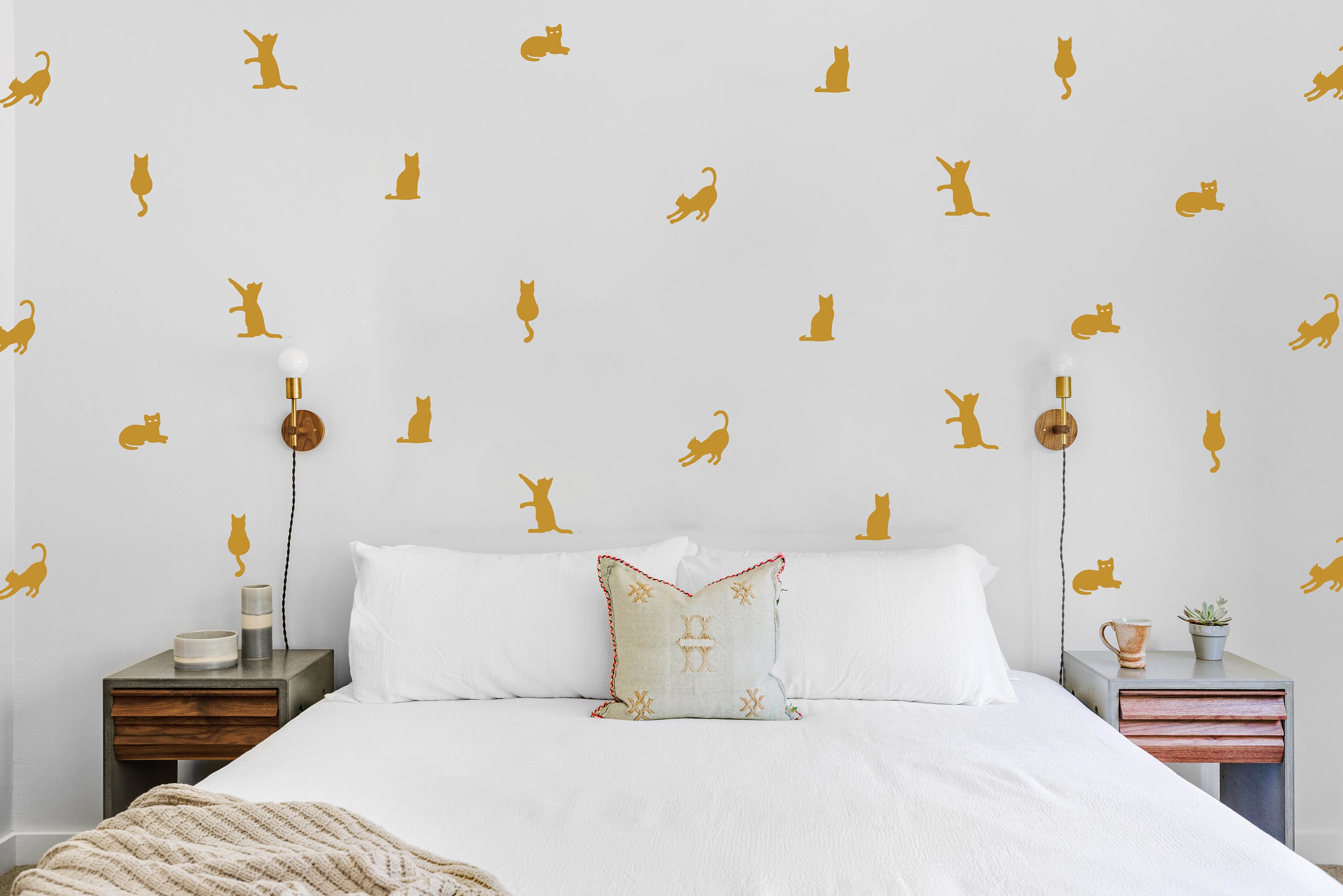 Kitty Cat Wall Decals // Cat Wall Decal / Animal Nursery Decor | Etsy