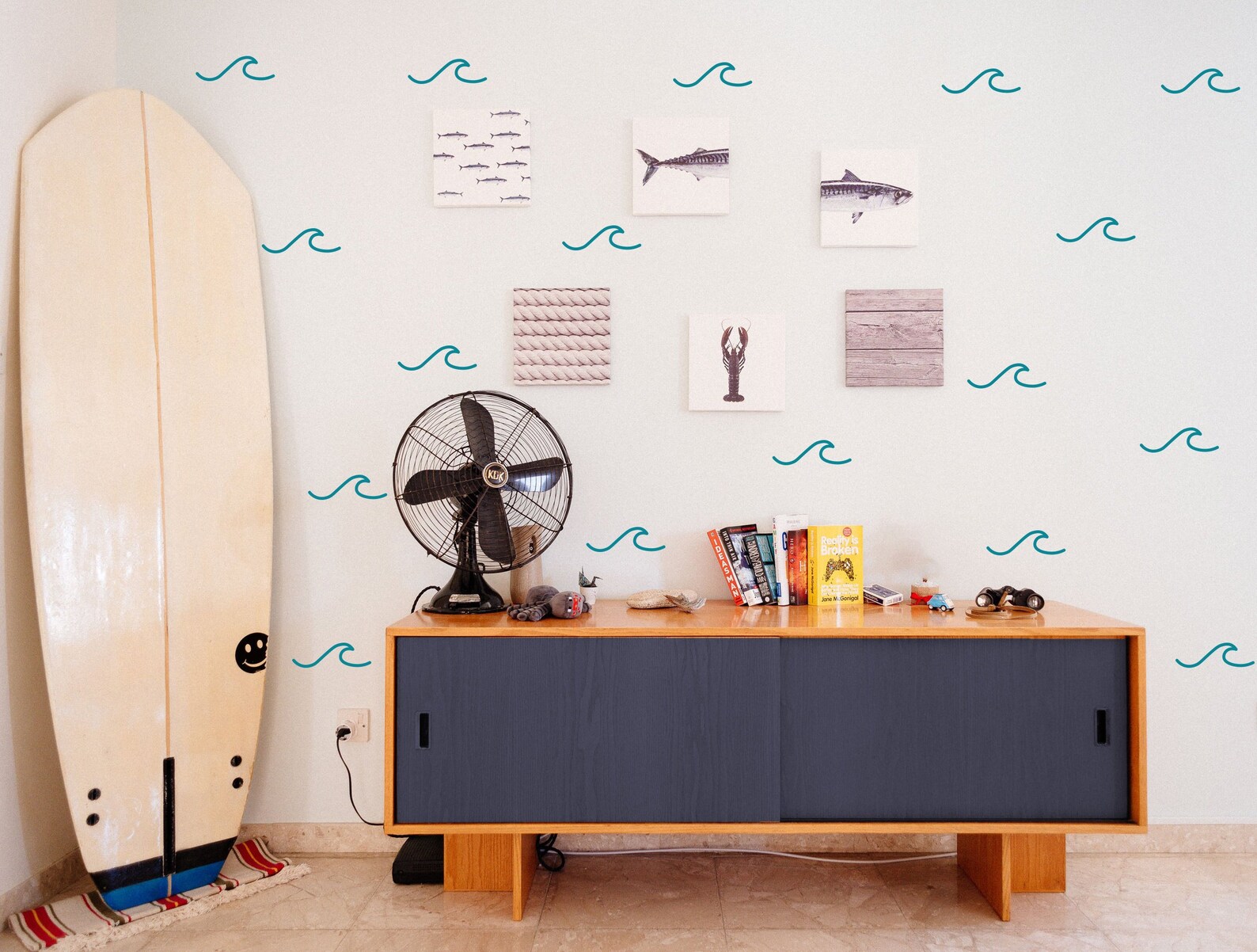 Ocean View Wall Decal // Beach Wave Wall Decals / Beach - Etsy