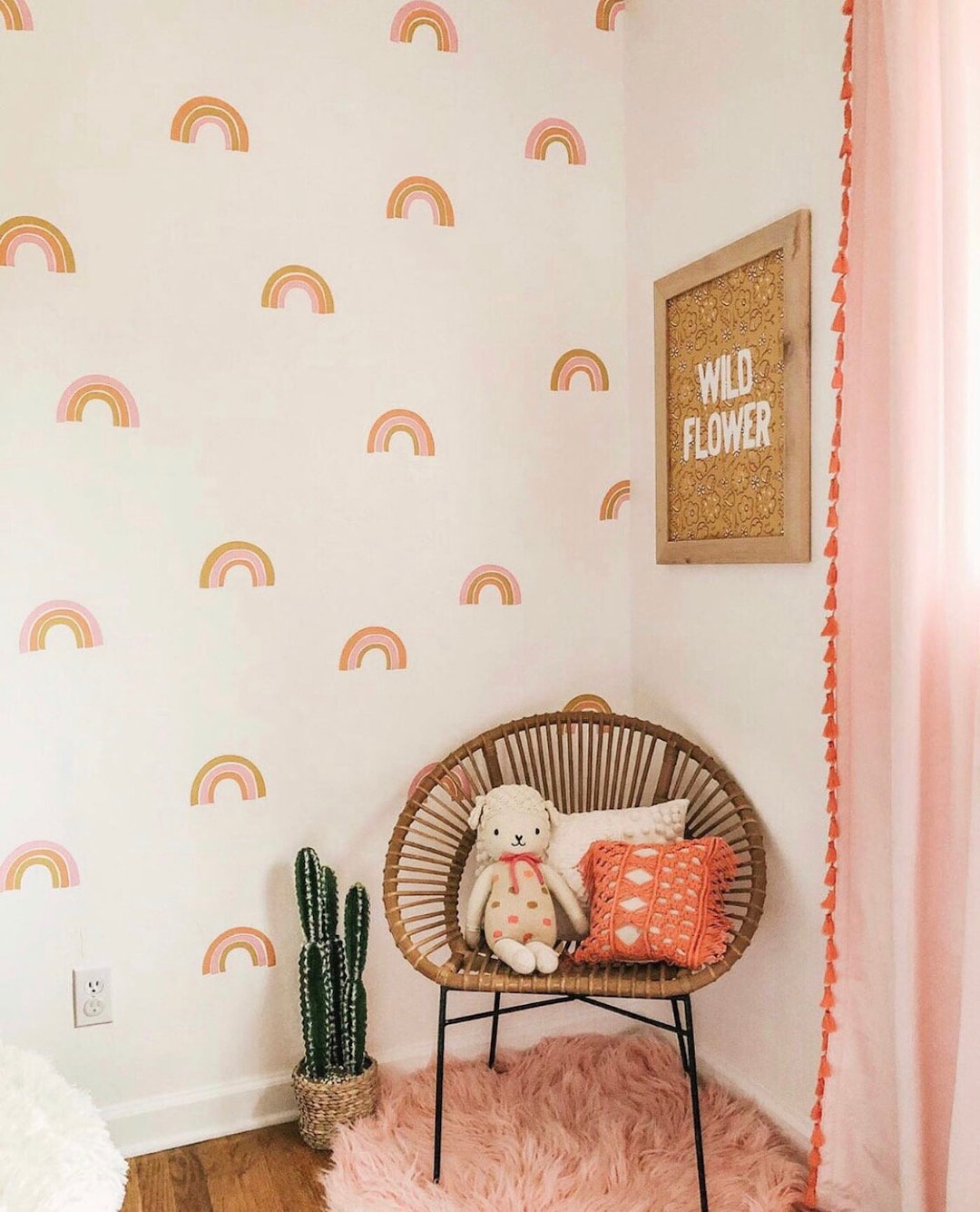 Custom Boho Rainbow Wall Decals // Rainbow for Girls Room / Rainbow ...