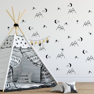 Midnight in the Mountains Wall Decals for Boy or Girl's Room - Etsy