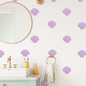 Seashell Wall Decals // Ocean Theme Wall Decor - Etsy
