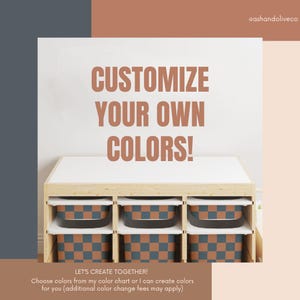 Ollie Checkerboard Storage Bin Sticker // IKEA Trofast Decal / IKEA ...
