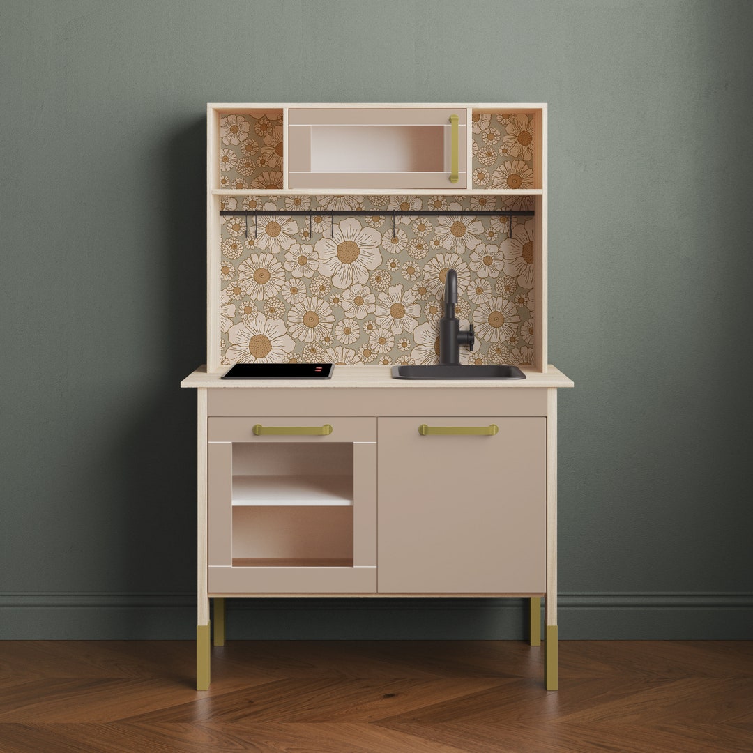 IKEA DUKTIG Play Kitchen in Carina Floral // Play Kitchen Decal Set ...