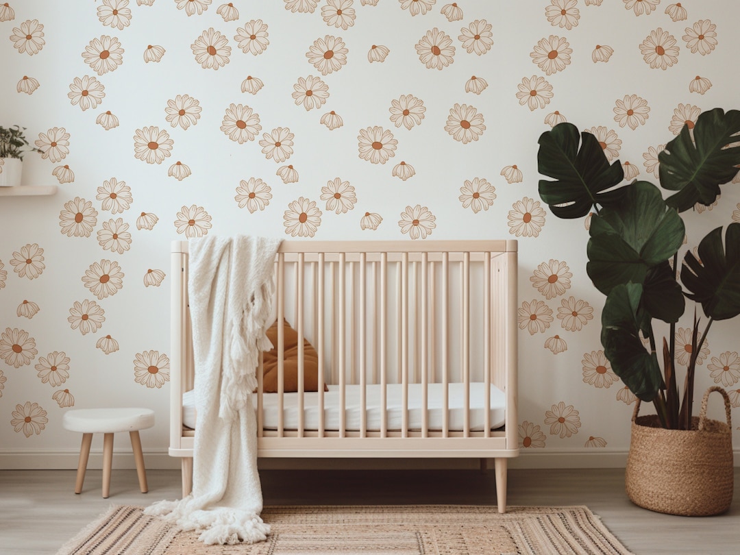 Boho Floral Fabric Decals //wildflower Wall Decals // Fabric Flower ...