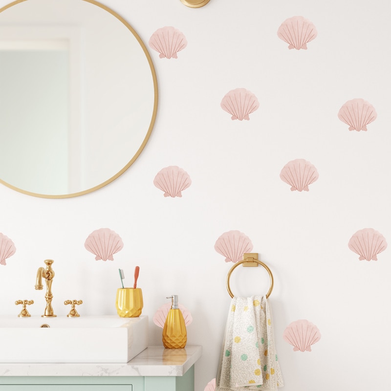 Seashell Bathroom Decal - Etsy