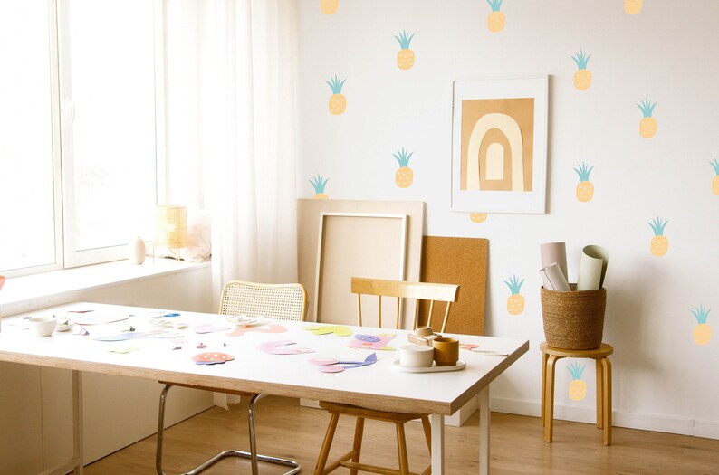 Pineapple Wall Decals // Pineapple Stickers / Tropical Decor / Beach ...