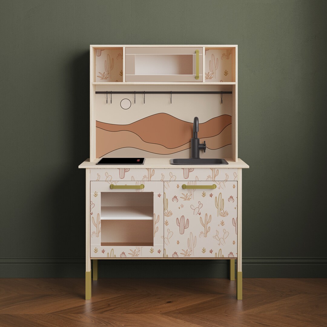 IKEA DUKTIG Play Kitchen in Desert Dreamin' // Play Kitchen Decal Set ...