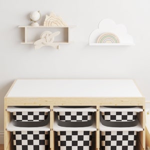 Ollie Checkerboard Storage Bin Sticker // IKEA Trofast Decal / IKEA ...