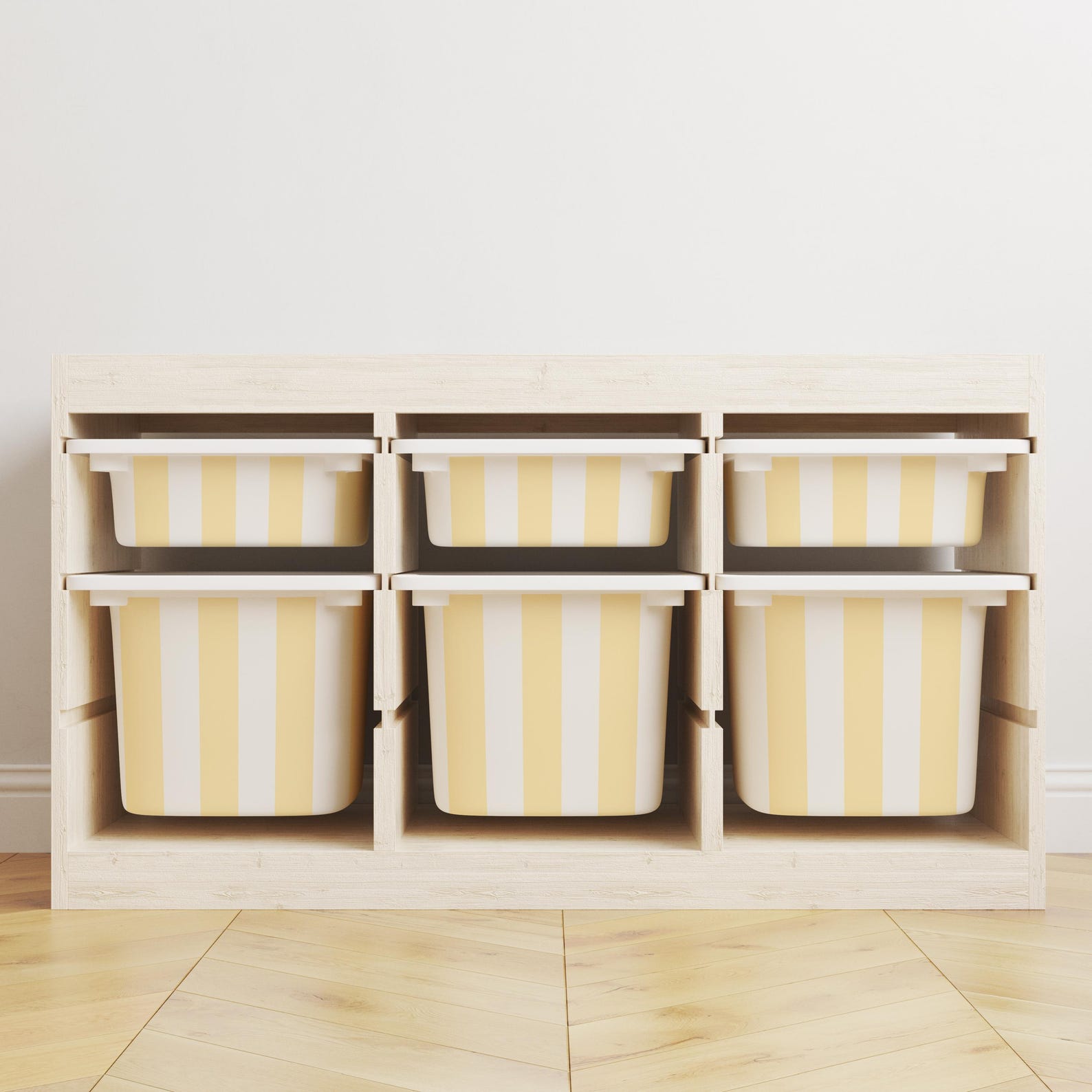 Ziggy Striped Storage Bin Sticker // IKEA Trofast Decal / IKEA Storage ...