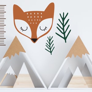 FOXY Lady Wall Decals // Woodland Inspired Wall Decal Set / Fox Wall ...