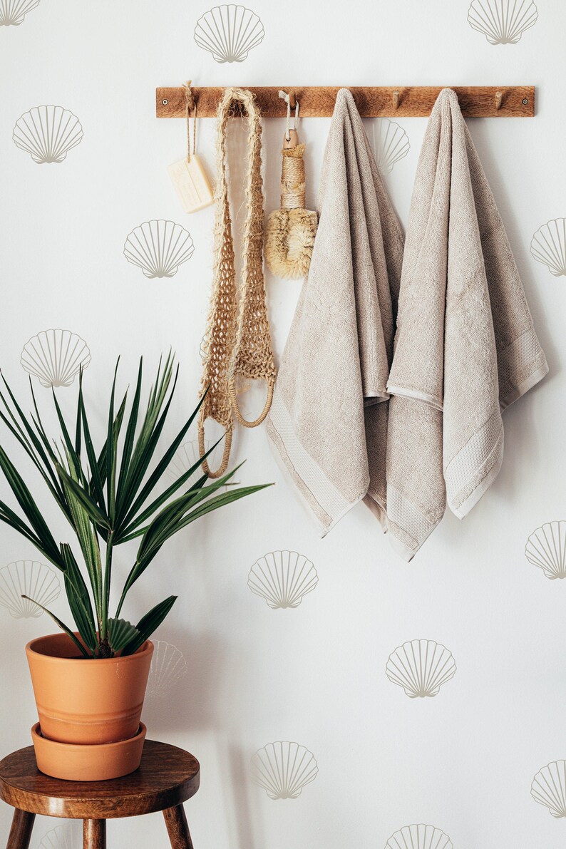 Seashell Wall Decals // Ocean Theme Wall Decor - Etsy