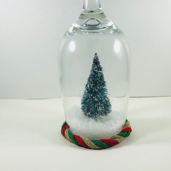 Wine Glass Snow Globe Candle Holders - Etsy