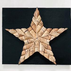 Cork Star Sign With Black Ribbon and Black Board - Etsy