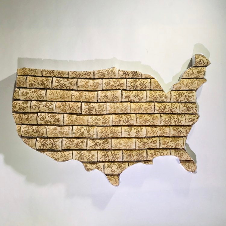 United States Cork Sign- White Ribbon - Etsy