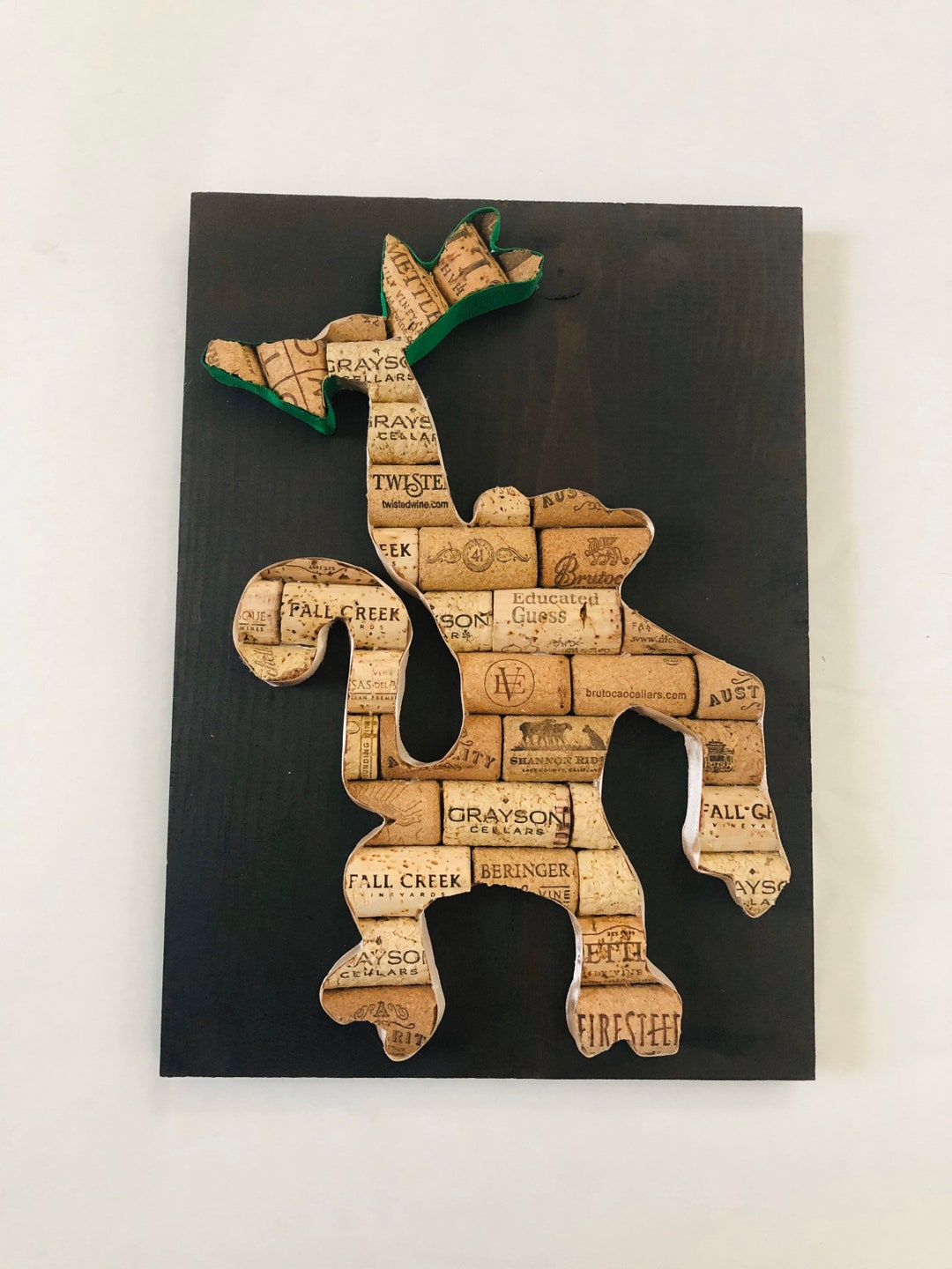 Monkey Cork Sign With Green and Tan Ribbon - Etsy